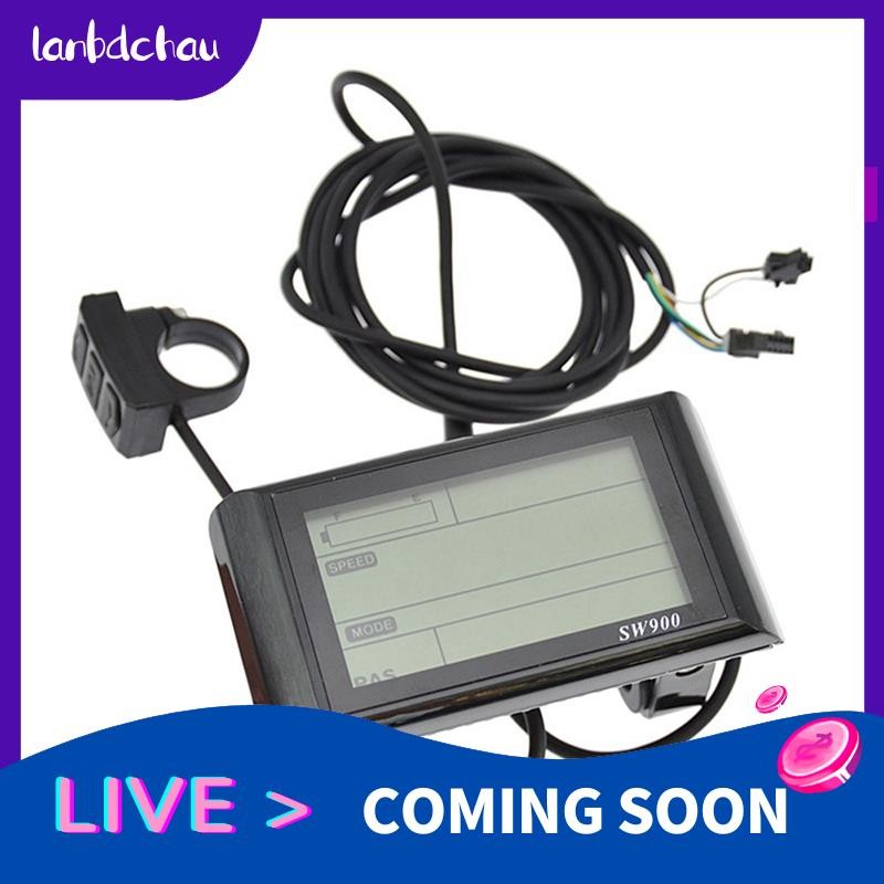 24-72V SW900 LCD Display Control Electric Bicycle Speed Meter Speedometer Wired Speed Counter ...