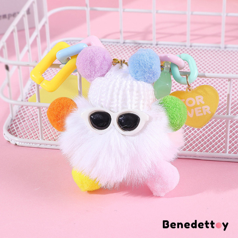 Keychain Coal Ball Monster Phone Hanging Chain Plush Doll Pendant ...