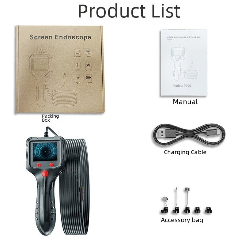 HD Visual Industrial Endoscope Underwater Camera Detector with Screen ...