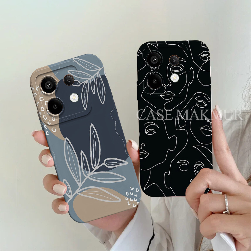 [05] Casing for Redmi Note 13 4g 5g Case Custom Motif Abstr4k Softcase ...