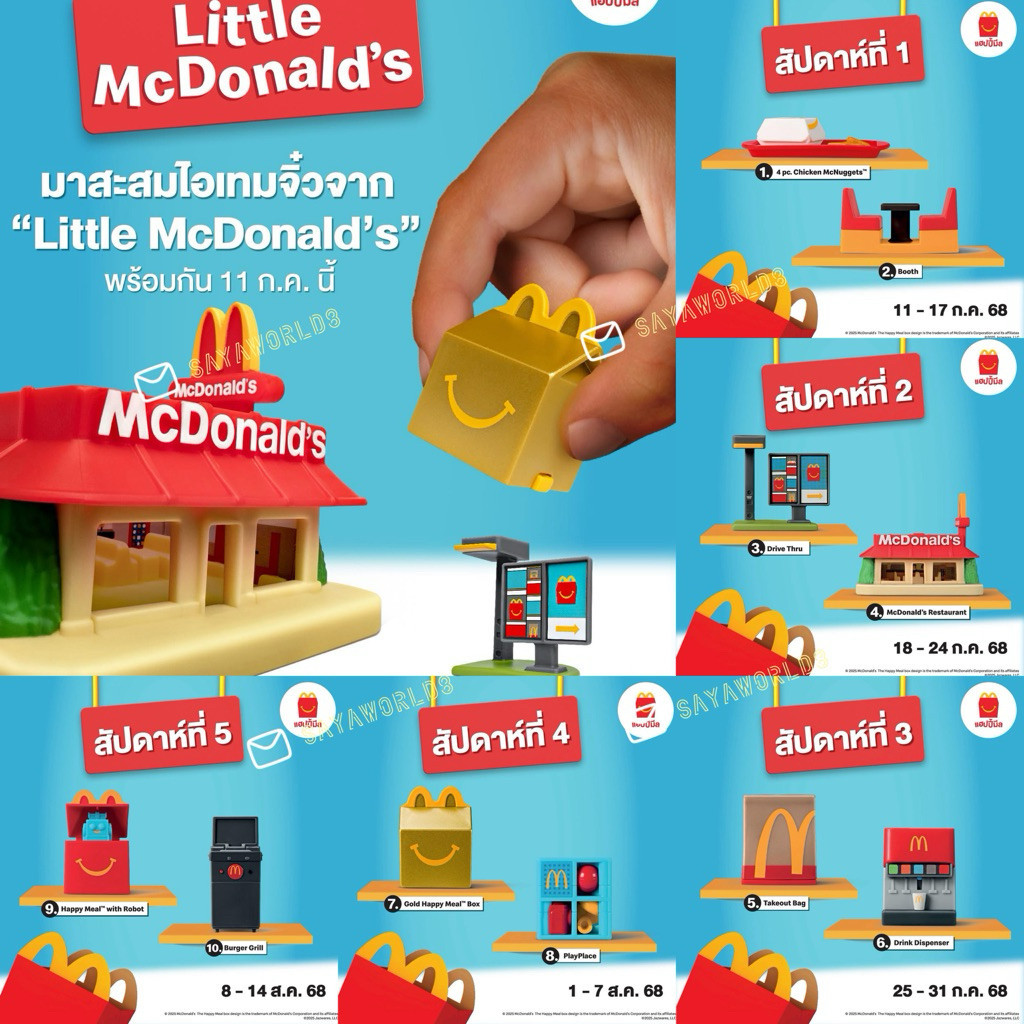 10 Types To Collect Miniature Items From "Little Mcdonald's" At The ...