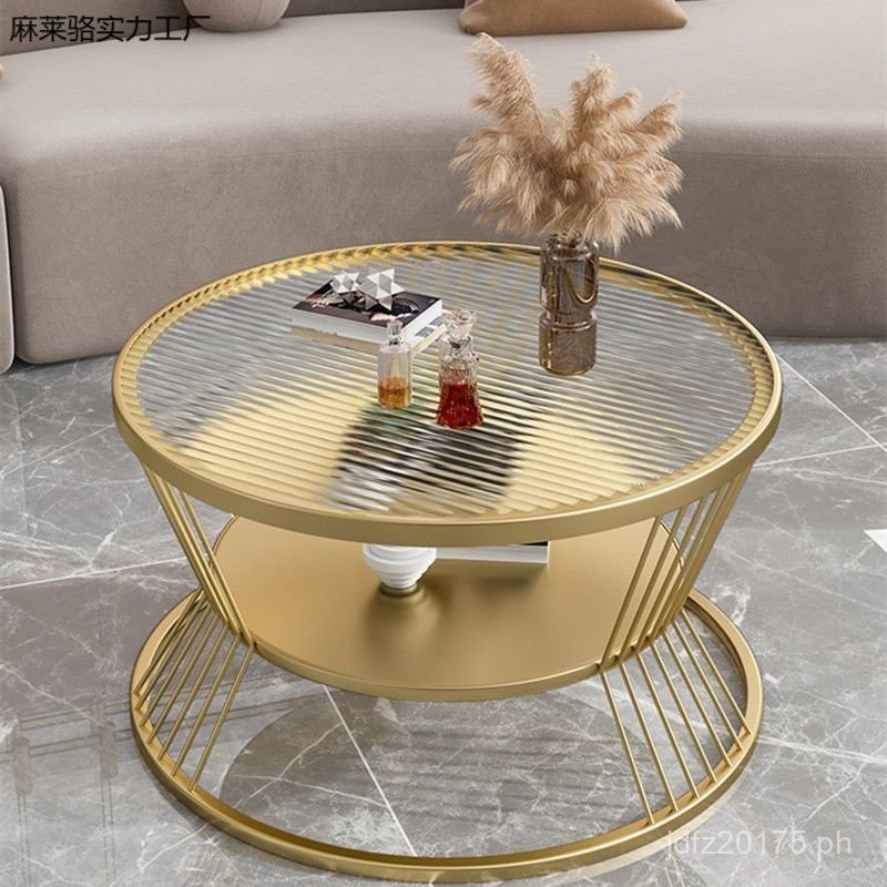 Minimalist Round Coffee Table Mini Small Table Living Room Light Luxury ...
