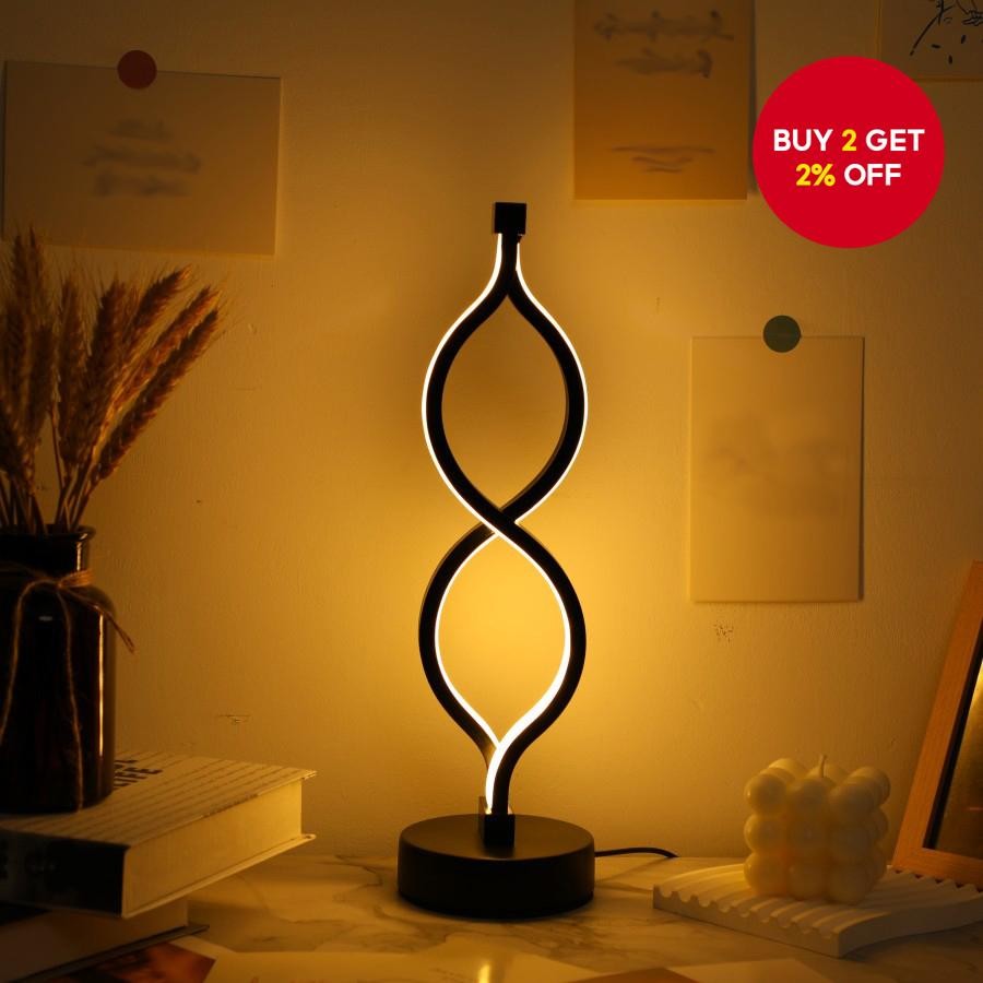 1pc Creative Eight-Shaped Minimalist Adjustable LED Table Lamp, USB ...