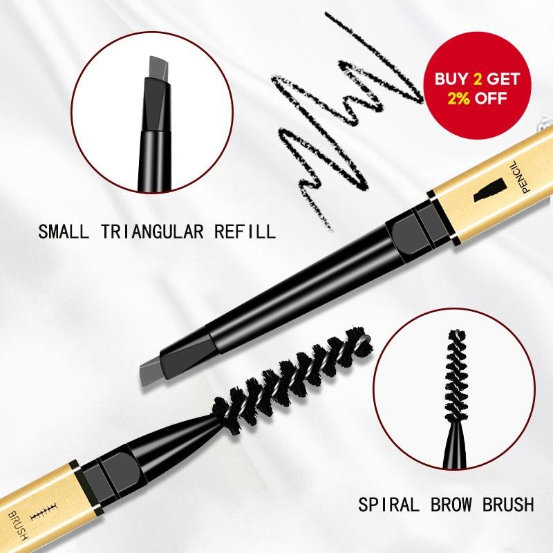 Dual-Ended Brow Pencil – Waterproof & Sweat-Resistant, Long-Lasting, 3D ...