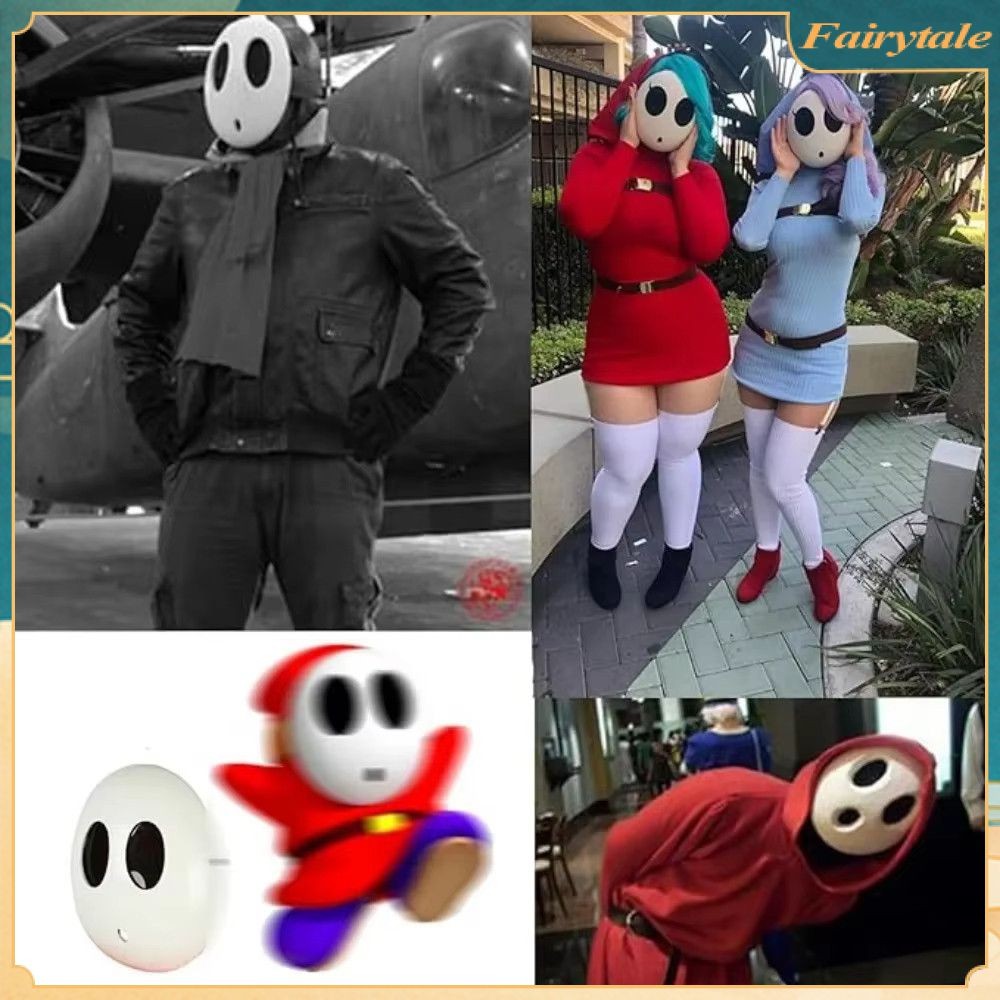 Cosplay Role Playing Costume Props Shy Guy Mask For Boys Girls Cute ...