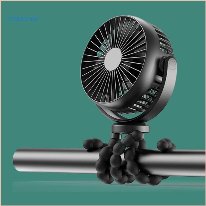 SOME Mini Portable Fan for Stroller Bike Wheelchair USB Chargeable Fan ...