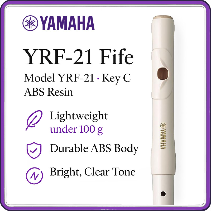 Yamaha YRF-21 ABS Plastic Fife – Key of C Lightweight Beginner Flute ...