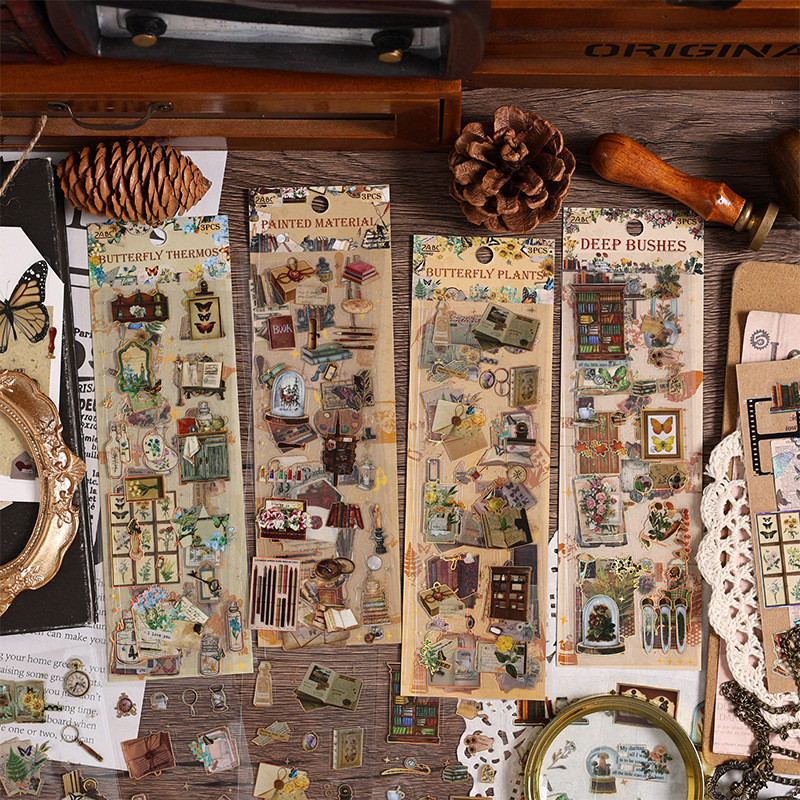 3 Sheets/pack Magic Scrapbook Stickers Pack Vintage Aesthetic Stickers ...