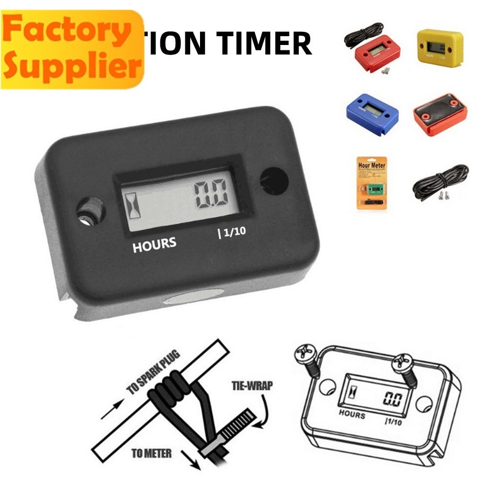 LCD Digital Display RPM Car Boat Meter Counter Gauge Engine Hour Meter ...