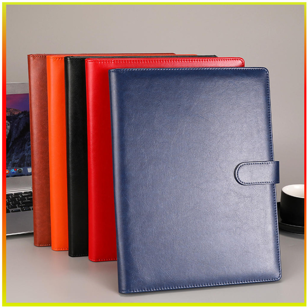A4 Leather Portfolio Briefcase Folder Business Contracts Paper Holder ...