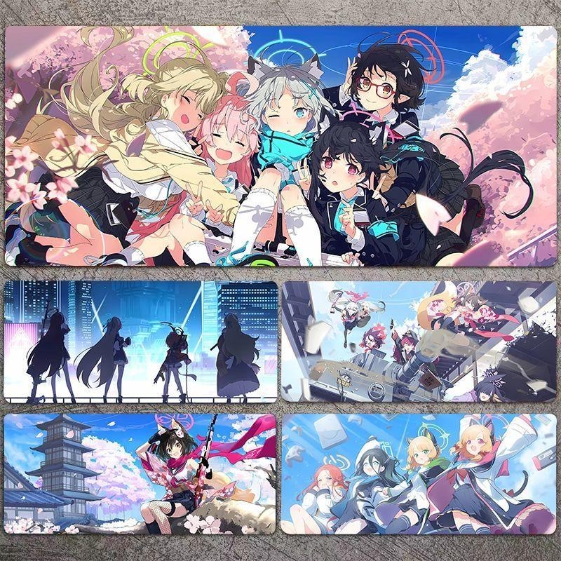 Gaming Mouse Pad Blue Archive Extra Large Thickened Computer Keyboard ...