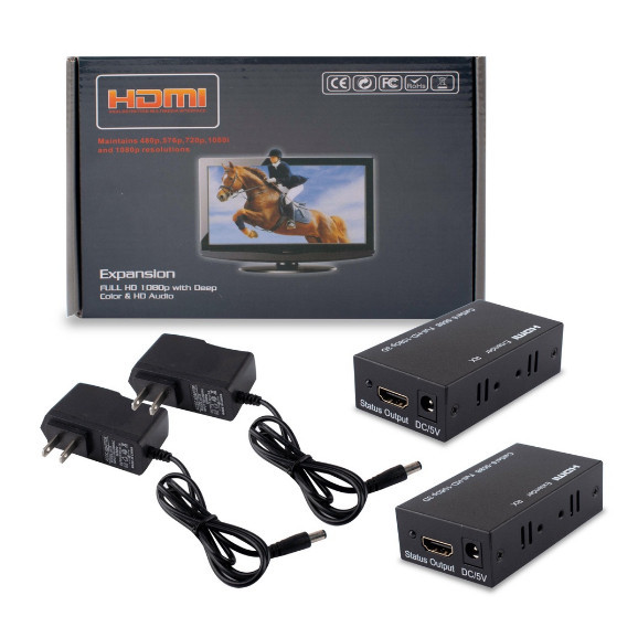 HDMI Extender 60M Extension CAT5e/6 1080P Full HD Signal with Deep ...