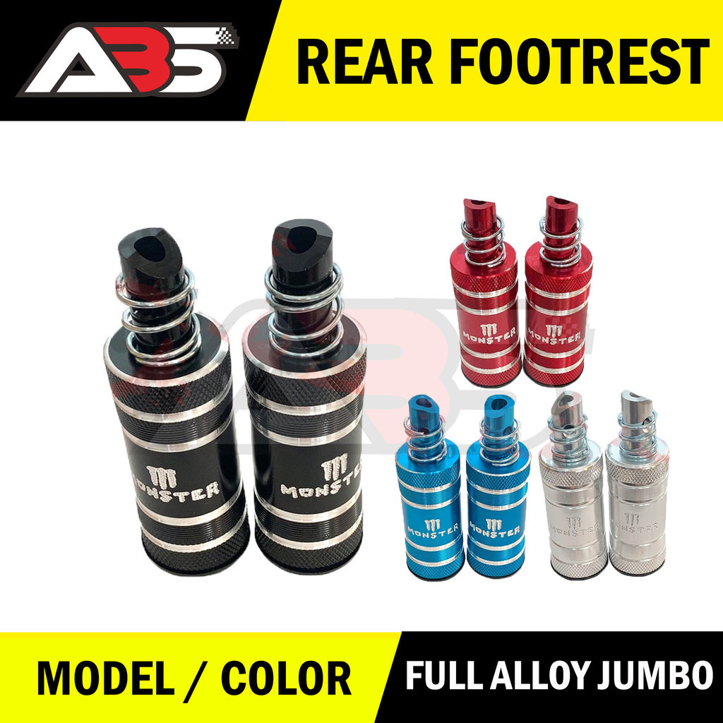 1 Pair Of Motorcycle Full Alloy Rear FootRest Jumbo With Lines, (Rear ...