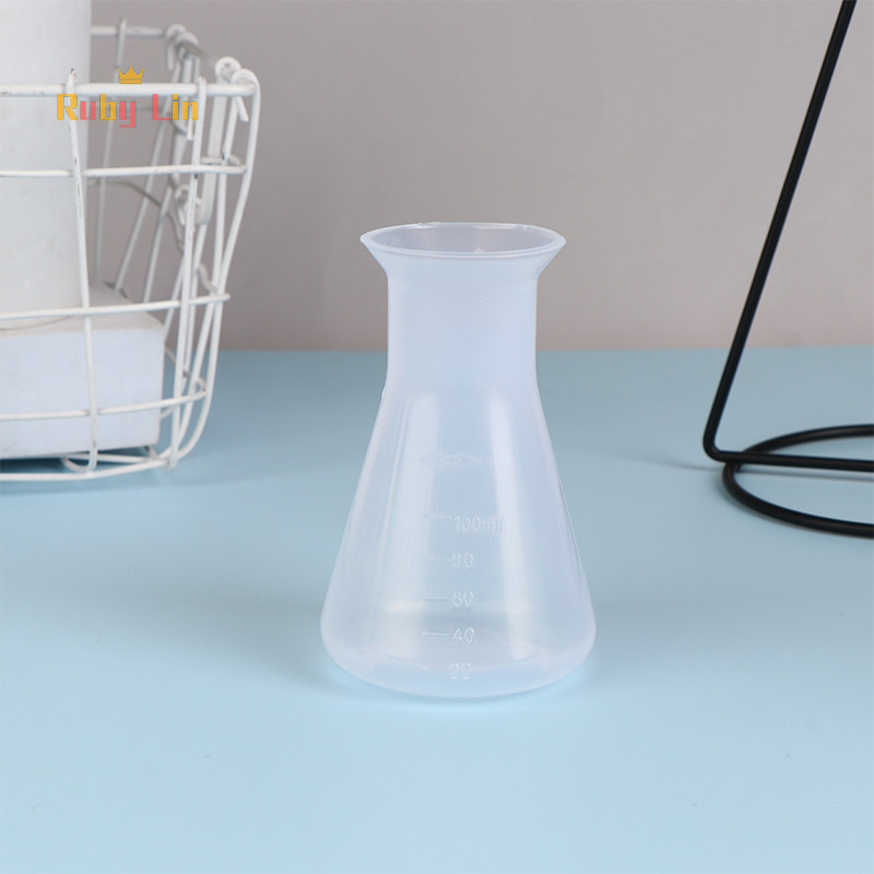 Ruby Lin 1Pc 50/100/250ml Plastic Erlenmeyer Flask N Neck Conical Triangle Flask Chemistry ...