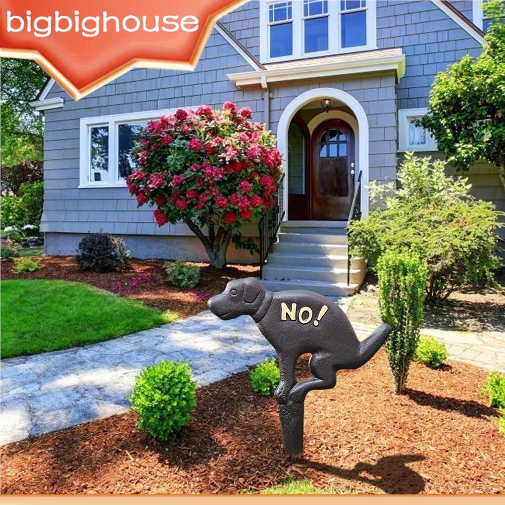 No Pooping Yard Sign Cast Iron Sign Pooping Poop Stop Dogs Your Yard ...