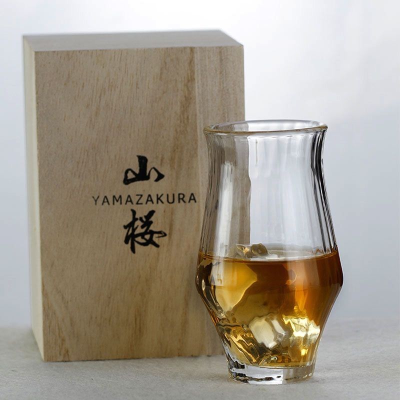 Japanese Style Hand-Made Glass Works-String Wine Glass Whiskey Glass ...