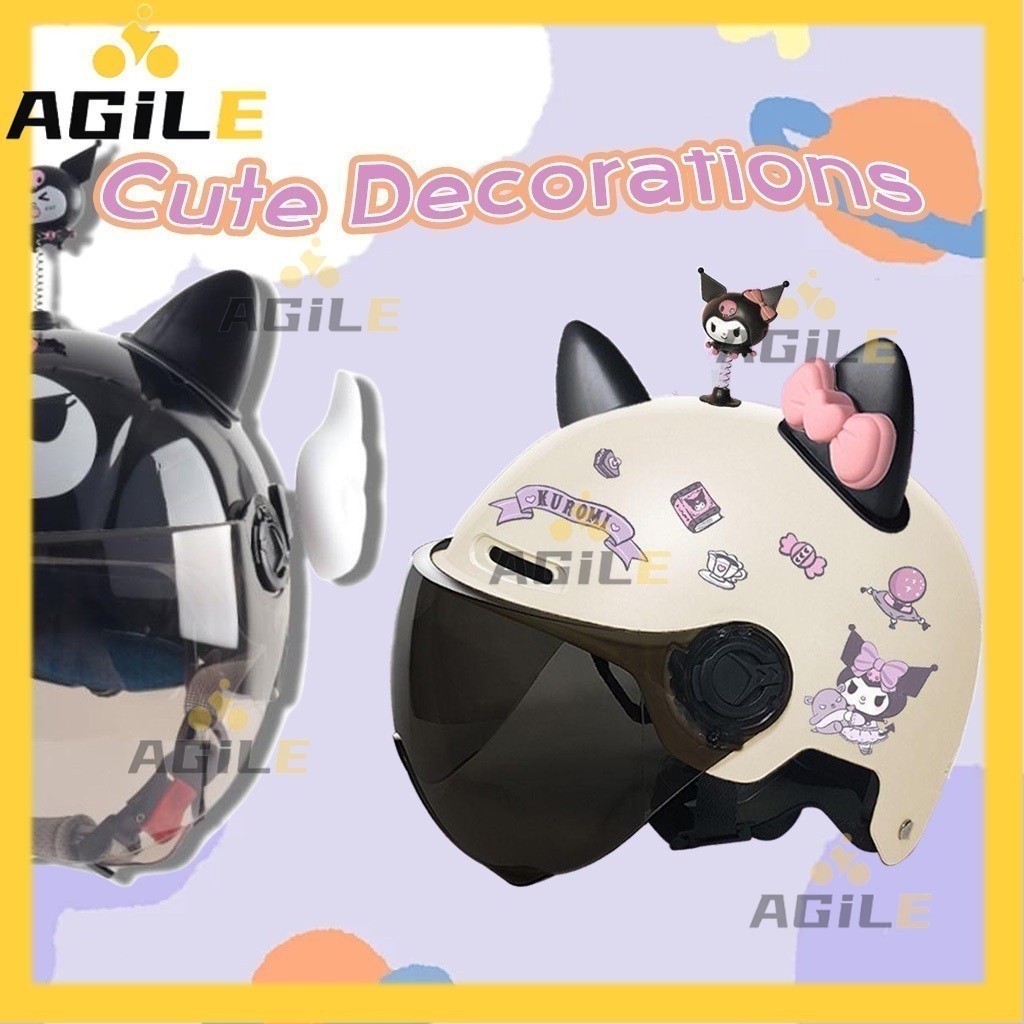 Cute Accessories For Helmet Ears Wings Flowers | Shopee Philippines