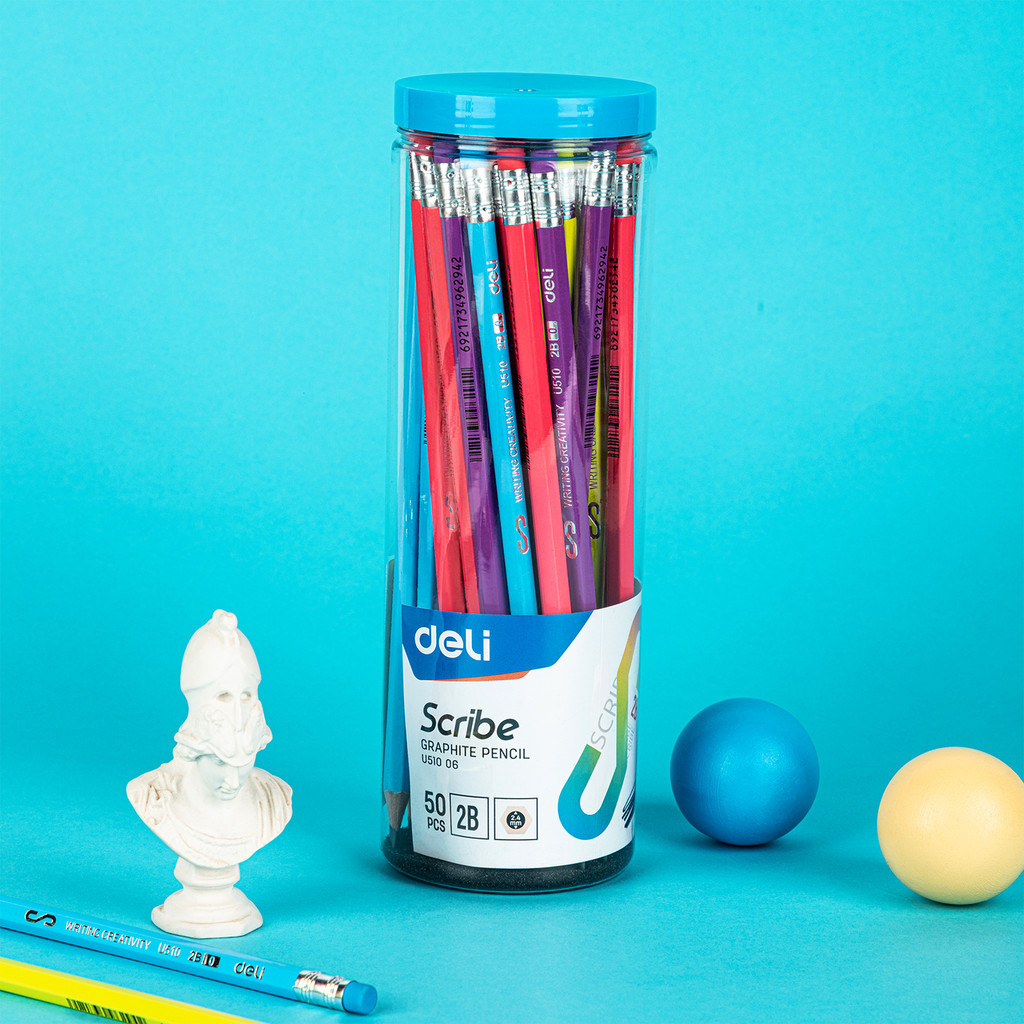 Deli Deli Deli Deli | Wooden Pencil (Graphite Pencil) Scribe 2B | 1 ...