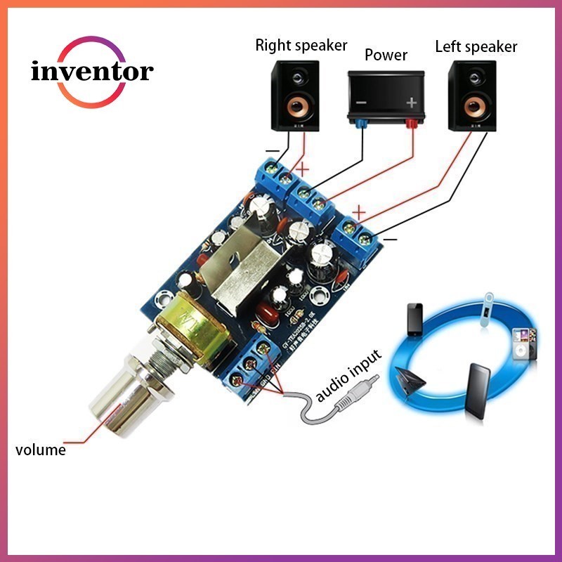 TEA2025B Mini Audio Amplifier Board Dual Stereo 2.0 Channel Amplifier ...
