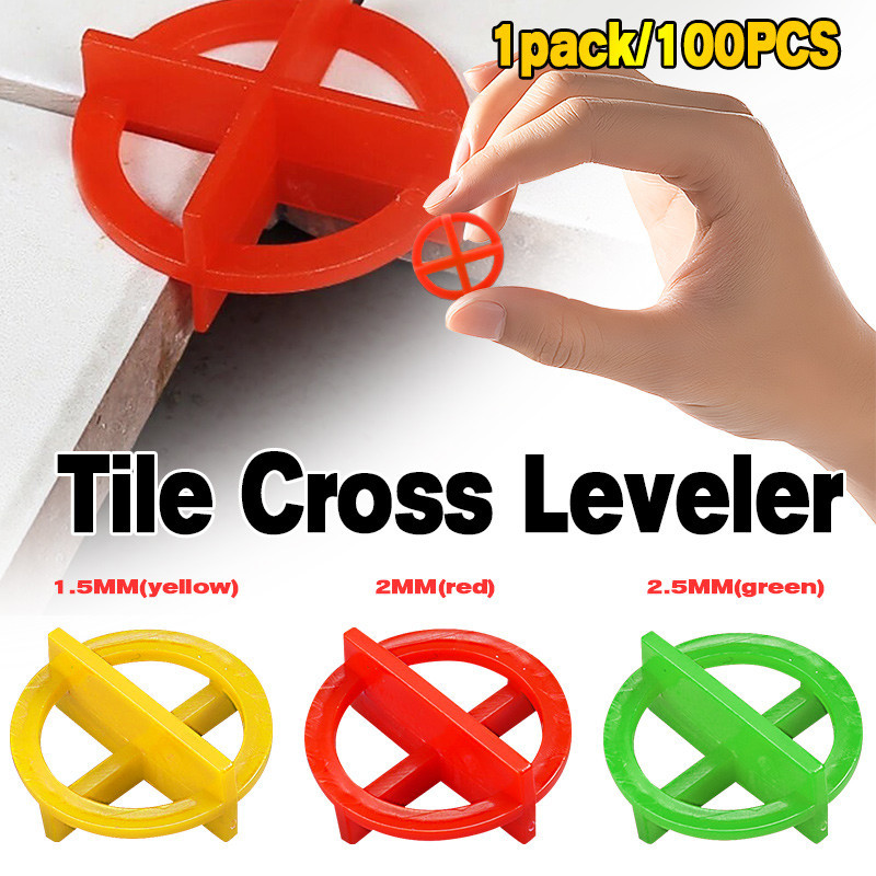 100pcs Tile cross tile plastic gap card removable tile leveling leveler ...