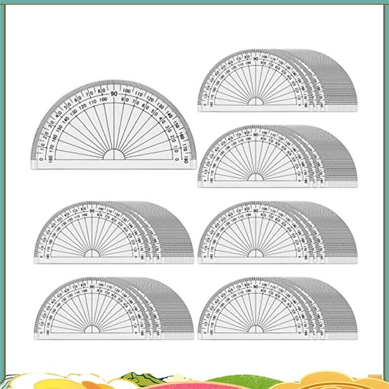 100 Piece Math Protractors Plastic Protractor 180 Degrees for Classroom ...