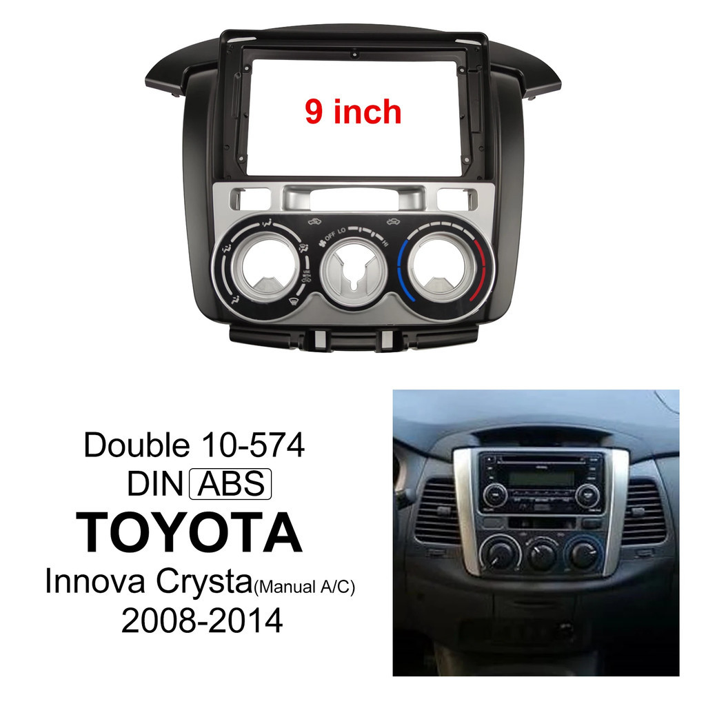 Car Frame For Toyota Innova 2007-2010 Manual Automatic 9 Inch Dashboard ...