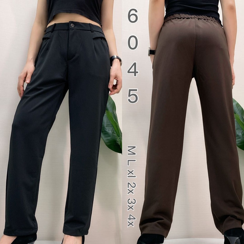 M-4XL Women's Slacks For Work Casual Formal Uniform Trouser Pants PlusSize Suit Pants With Belt ...