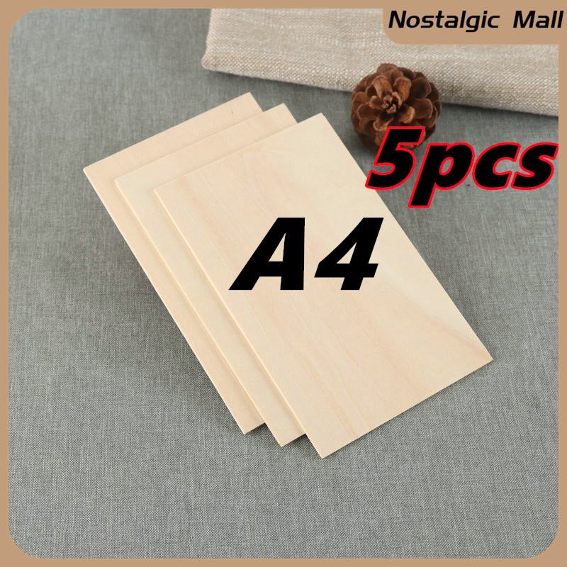 5pcs 5mm 2mm Balsa Wood Sheets A3 A4 Basswood Board For DIY Wooden ...