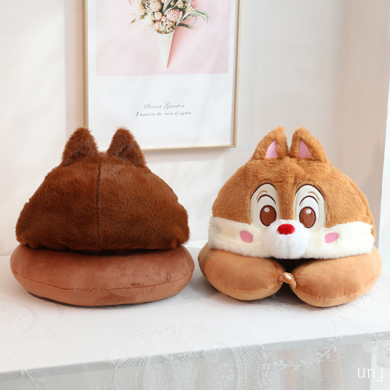 Snuggly Warm Hatted Neck Pillow in Squirrel Style for Ultimate Comfort ...