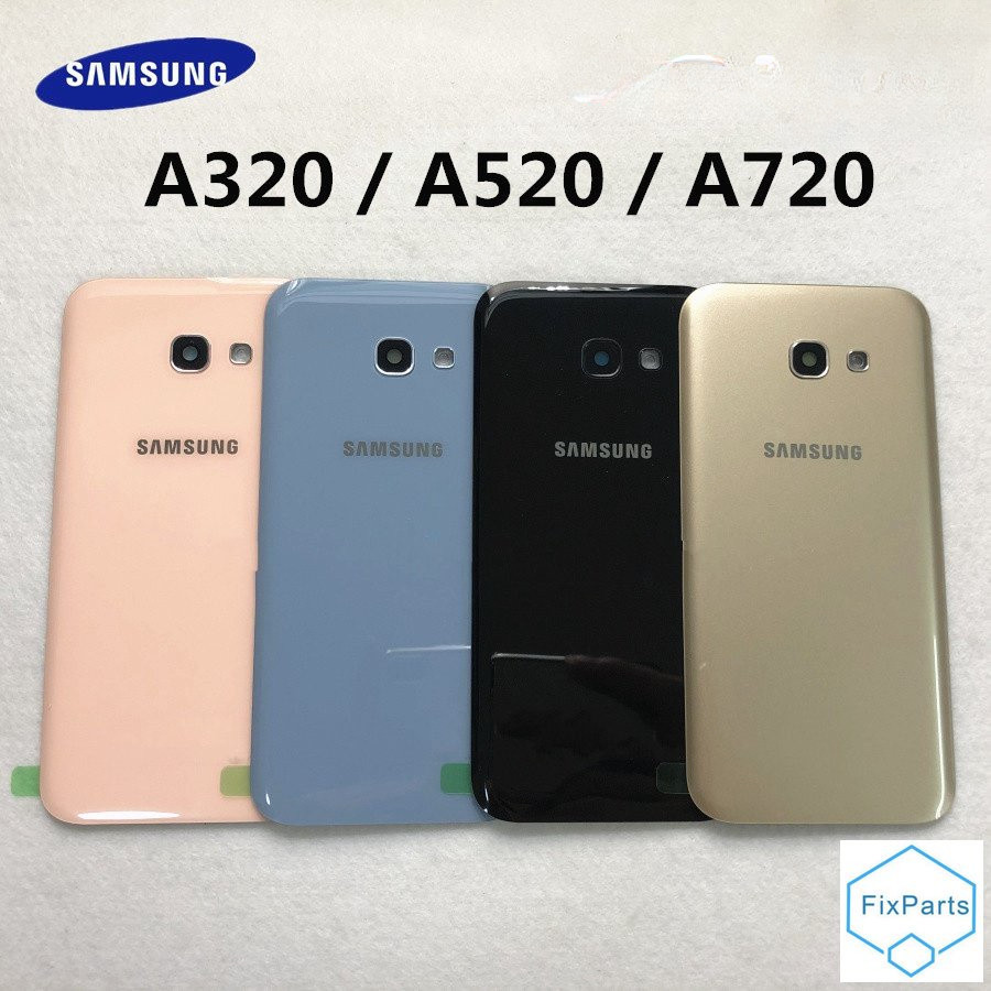 Back Glass Cover For SAMSUNG Galaxy A3/A5/A7 2017 A320 A520 A720 Back Battery Glass Cover Rear ...