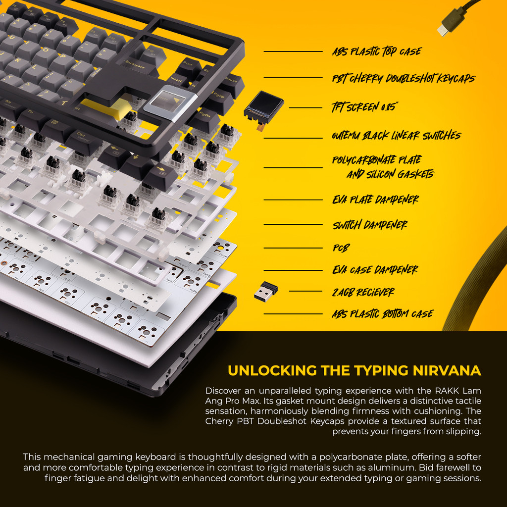 EasyPC| RAKK LAM-ANG PRO MAX Fully Keyboard and Barebone Trimode 87 ...