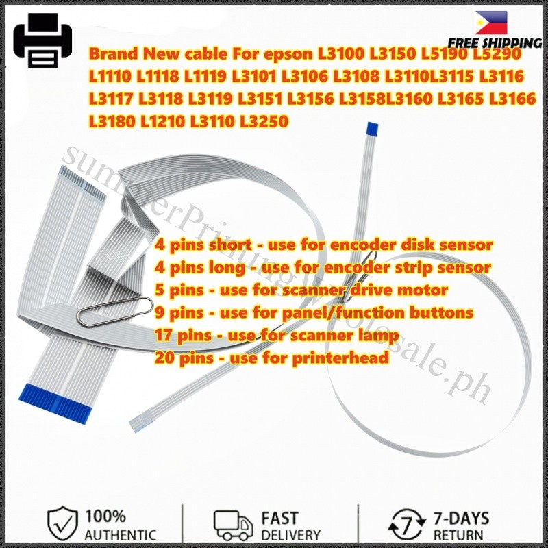 20 PINS 4 PINS flex cable for epson L3220 L5290 L3110 L1110 L3210 L3150 ...