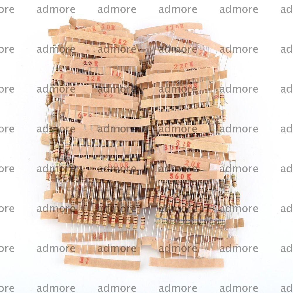 ADMORE Resistor Kit, 1/2 Watt Resistors Kit Resistors Assortment kit, 1 ...