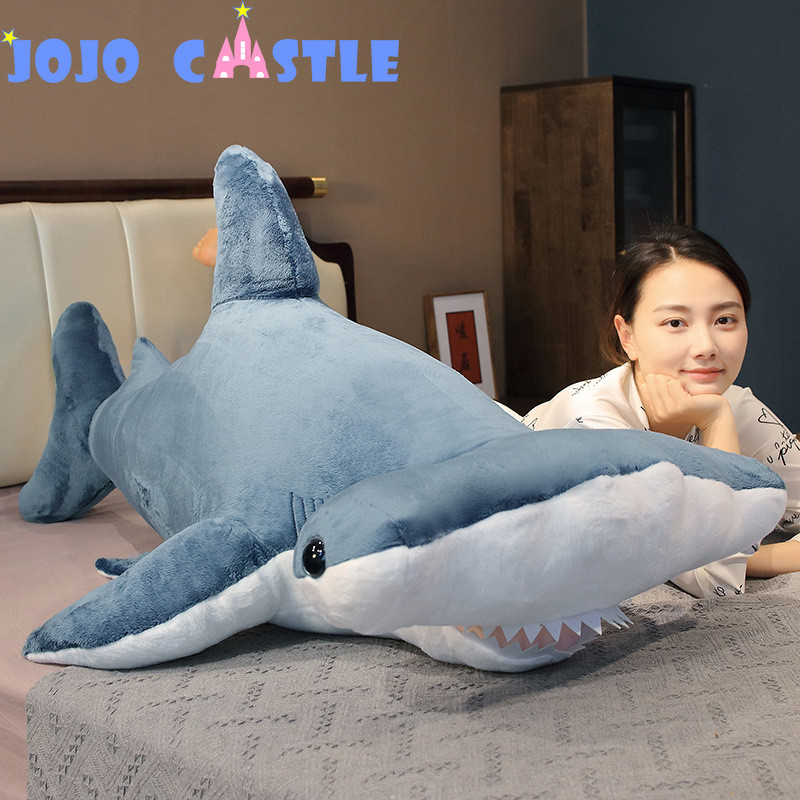 JOJO CASTLE Giant Size Whale Plush Toy Blue Shark Doll Hammerhead Shark ...