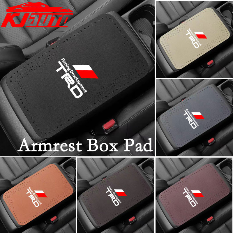 Suede Car Central Armrest Pad Anti Slip Auto Center Console Arm Rest ...