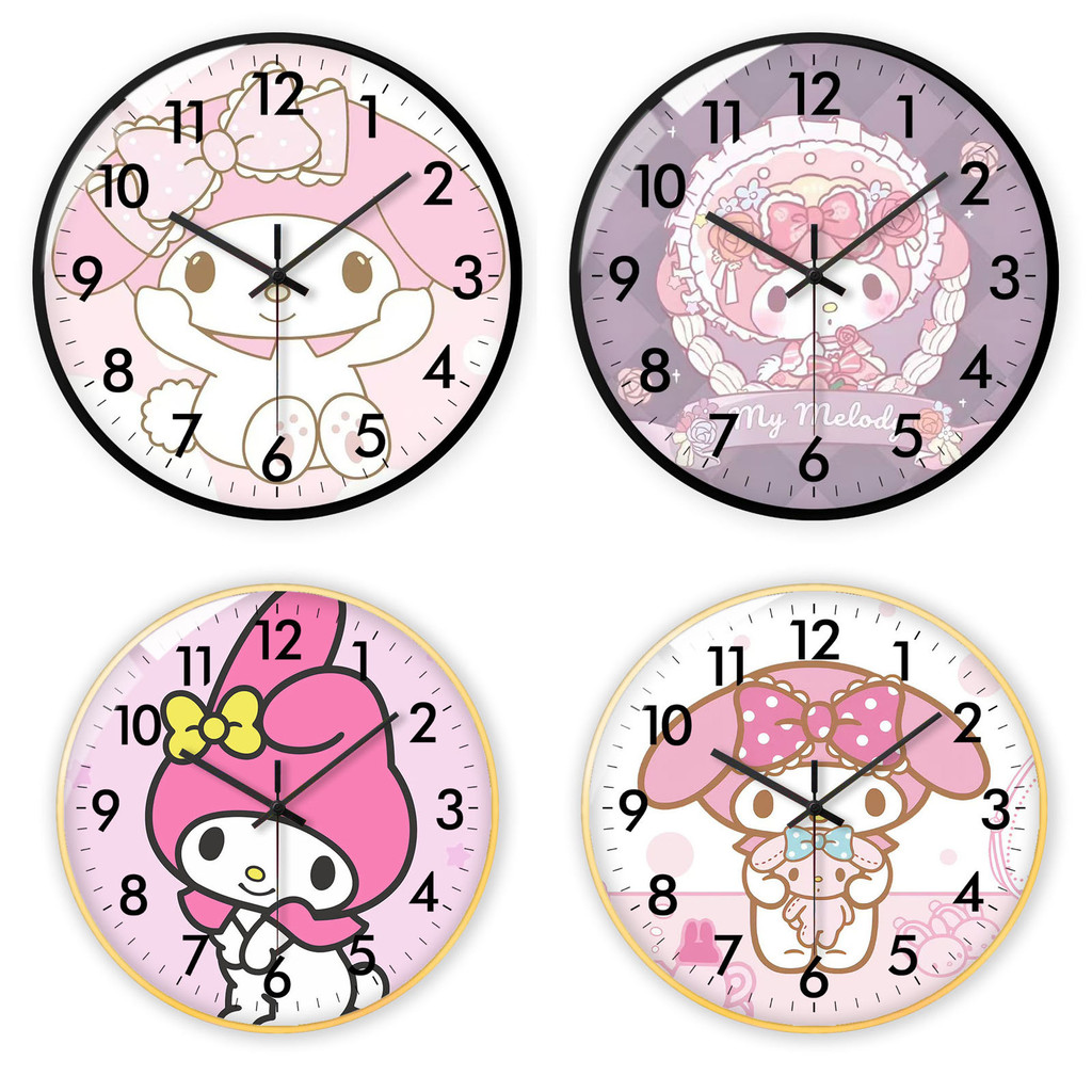My Melody Wall Clock 40/35/30/25/20CM Quartz Clock Kids Bedroom Living ...