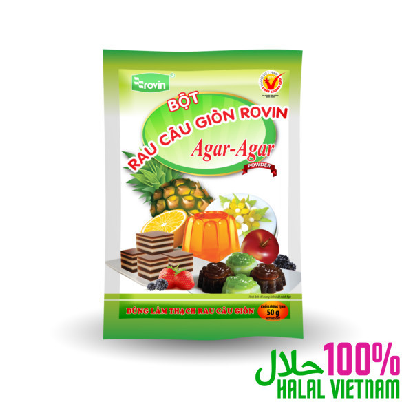Agar Rovin Crispy Jelly Powder 50g - 100% HALAL VIETNAM | Shopee ...