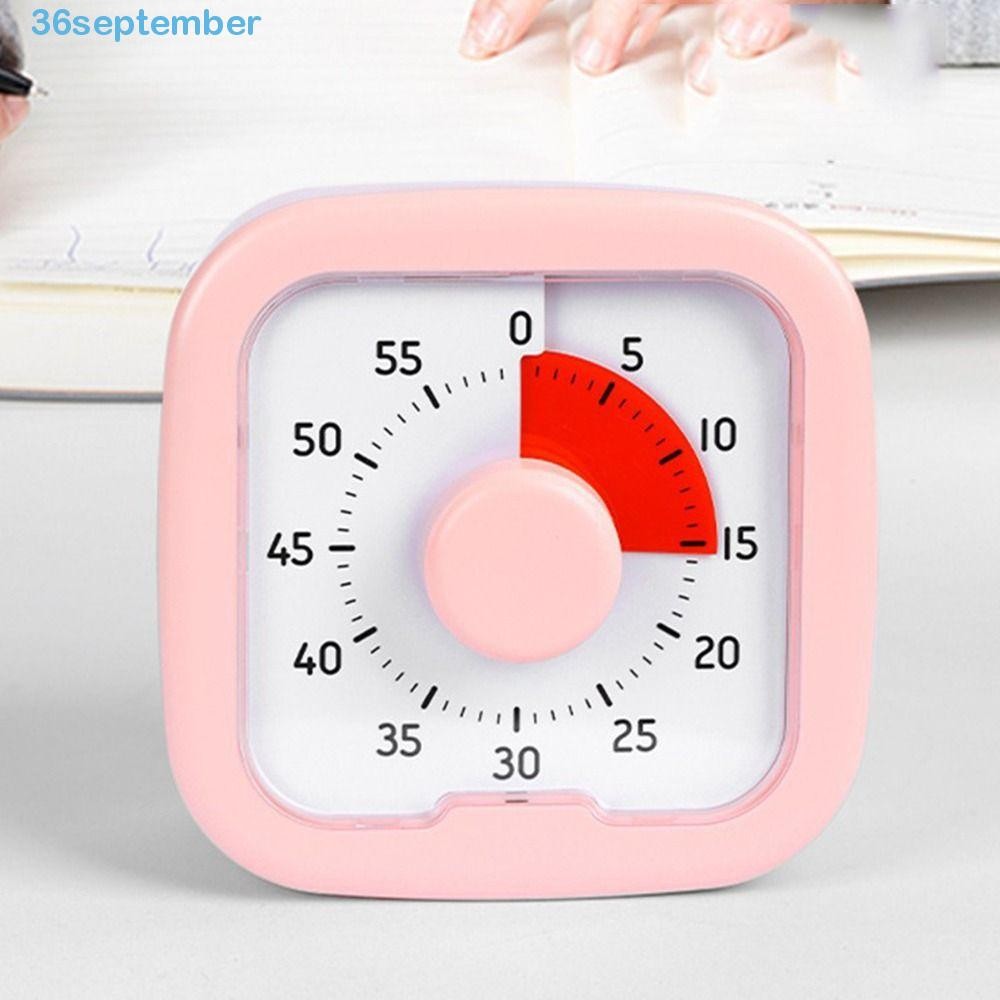 SEPTEMBER Visual Timer, Silent 60-Minute Countdown Timer, Multi functional with Stand Stopwatch ...