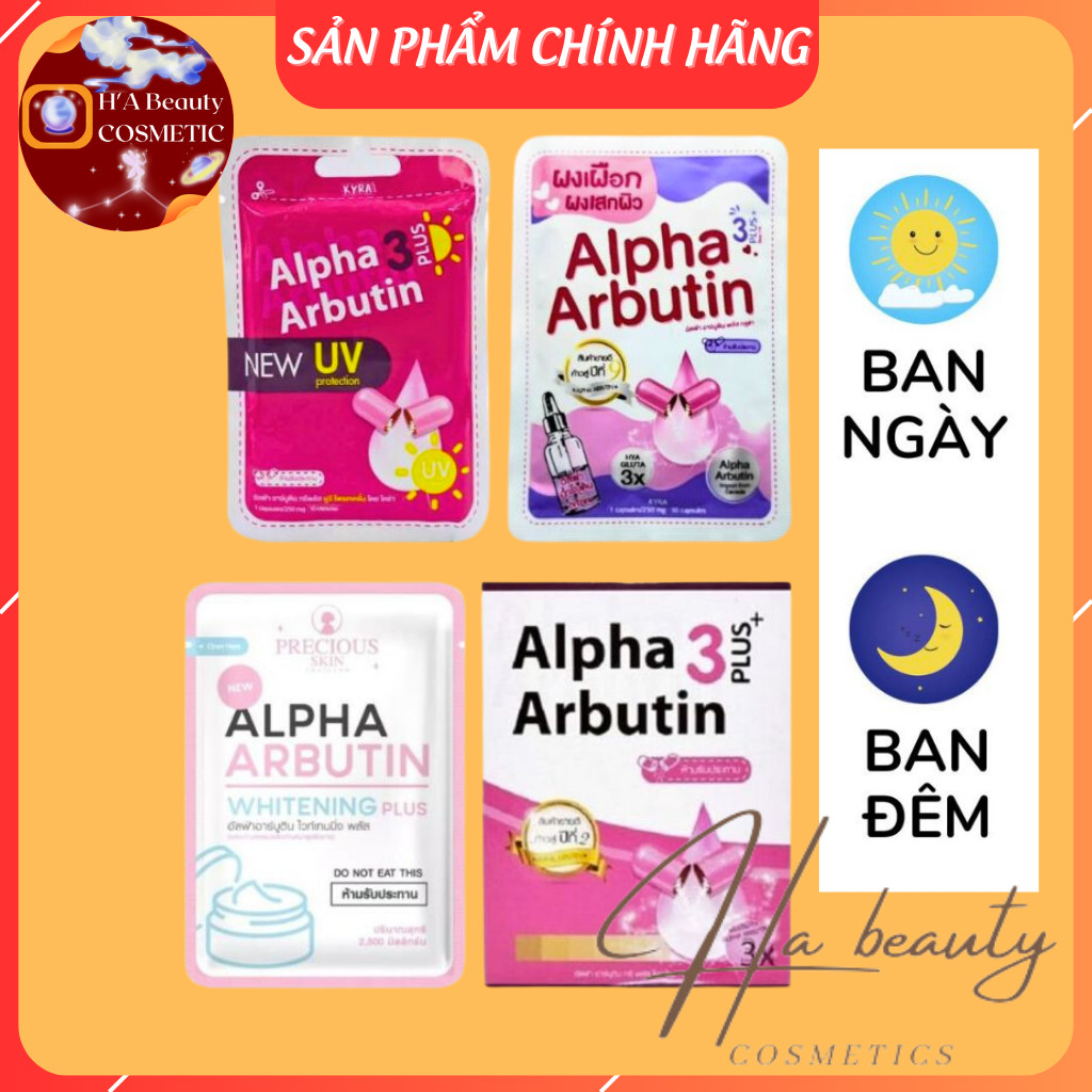 Blister of 10 Kyra Alpha Arbutin 3 Plus White Powder Tablets Night UV ...