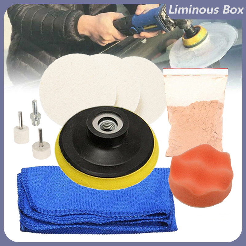 8pcs/Set Automobile Windshield Polishing Kit Cerium Oxide Glass Scratch ...