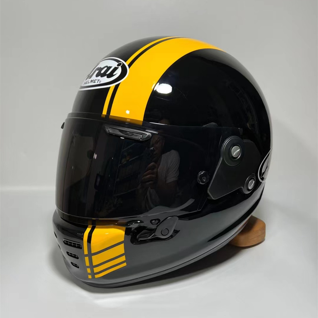 ARAI RAPIDE NEO Bright Black Retro Full Face Helmet ARAI Neo Yellow ...