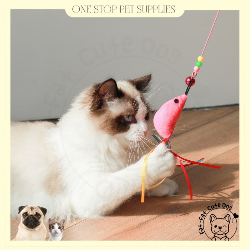 Cat Toy Kitten Interactive Cat Dancer Catfisher Teaser Wand Chasing Toy ...