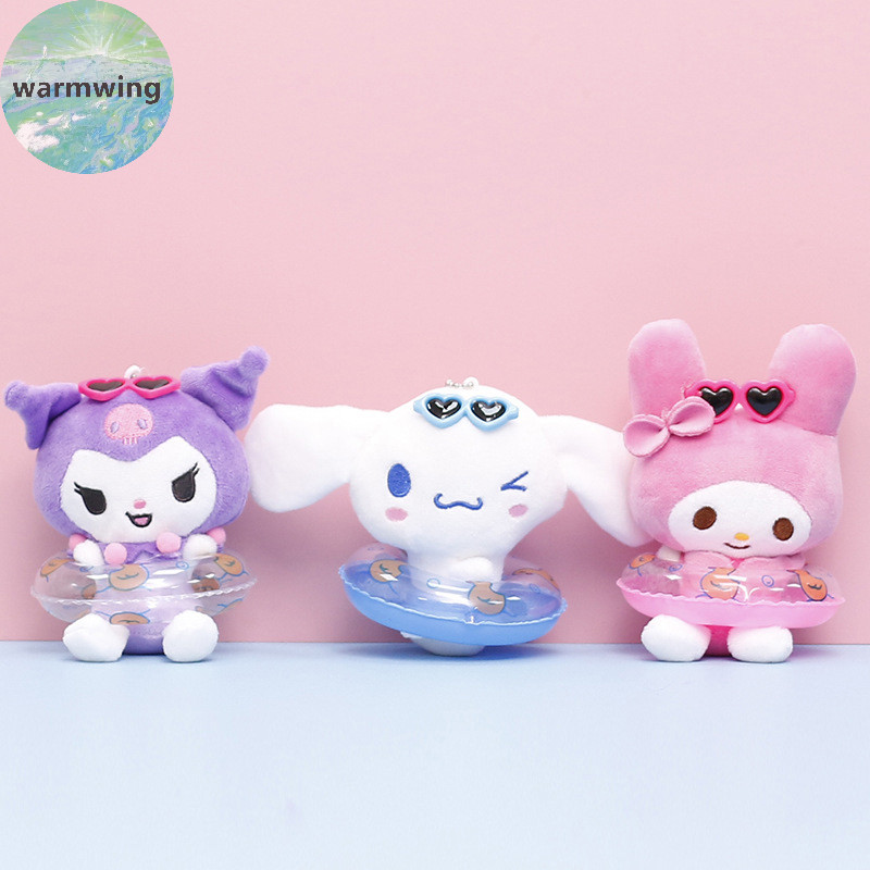 Warmwing Cute Sanrio Kuromi Pendant Cinnamoroll With Swim Ring Plush ...