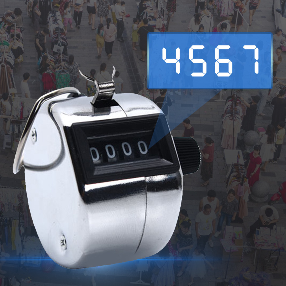 Metal Handheld Tally Counter 4-Digit Number Count Clicker Counter Hand ...
