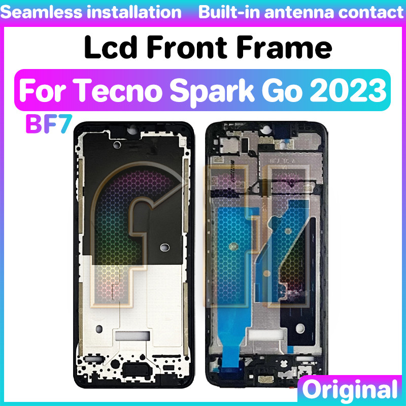 LCD front Display frame For tecno spark go 2023 BF7 BF7N Front Housing Middle Frame Faceplate ...