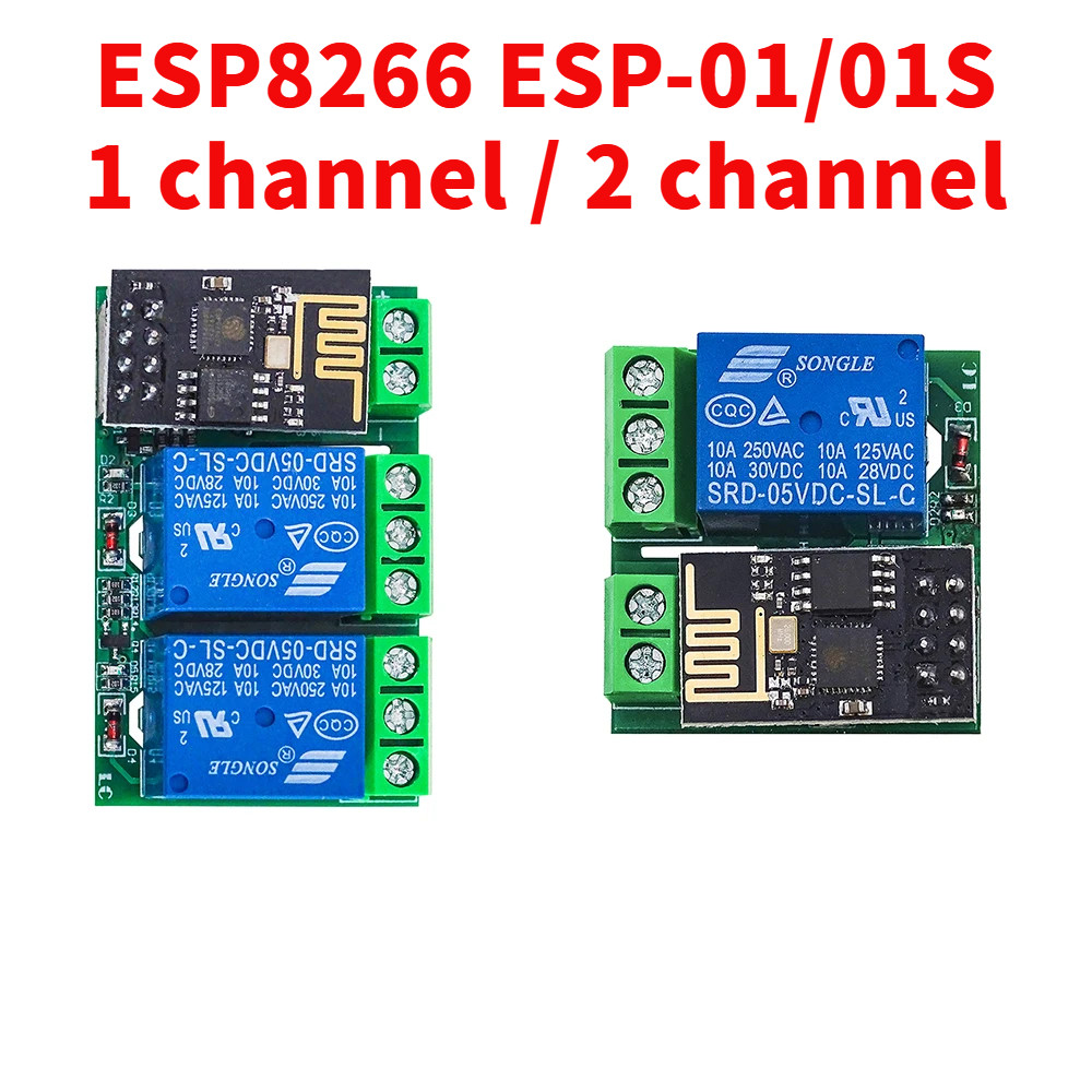 ESP8266 ESP-01/01S 1 channel / 2 channel WiFi relay module | Shopee Philippines