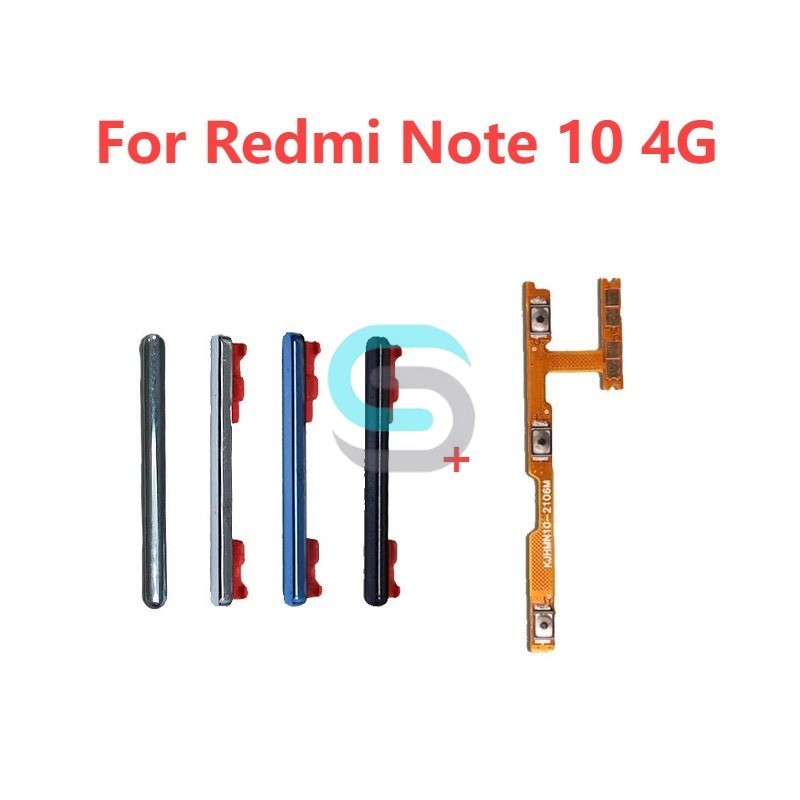 Power Volume Button Flex For Redmi Note 10 4G Note 10S Power Volume Out ...