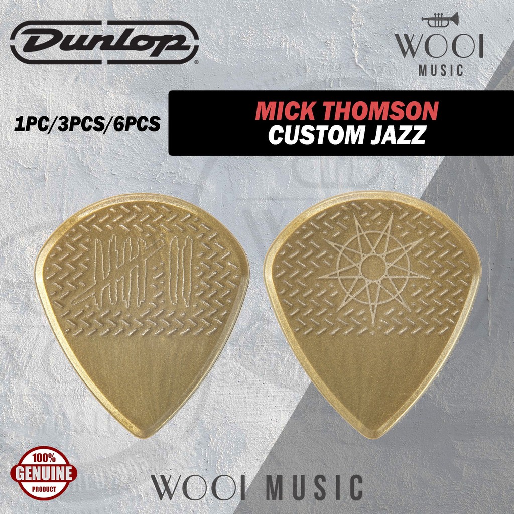 Jim Dunlop 471PMT Mick Thomson Custom Jazz III Guitar Pick 1.38mm ...