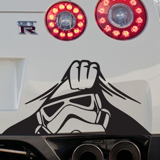 Sticker cutting Car Decoration Motorcycle Storm Trooper Peek Peek Peek ...