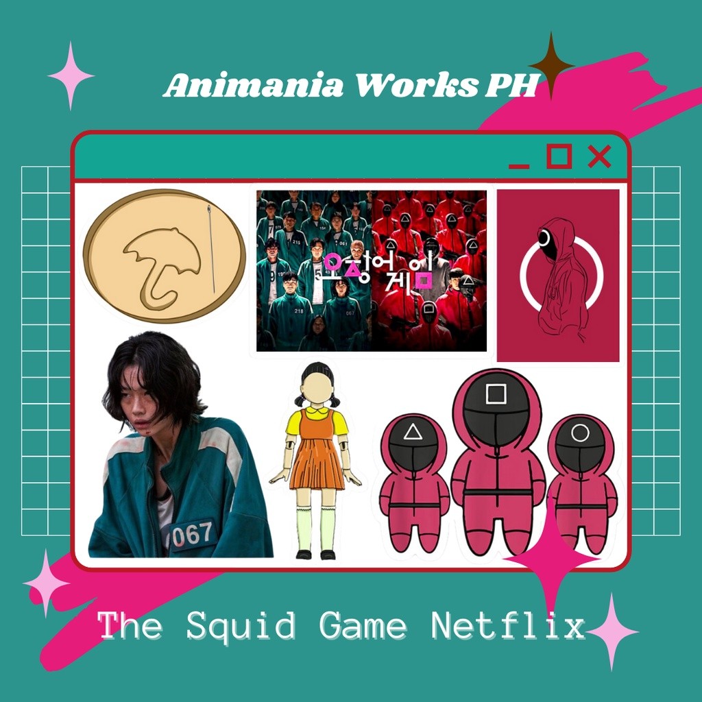 Netflix Stickers / The Squid Game Sticker Collection / Laminated Vinyl ...